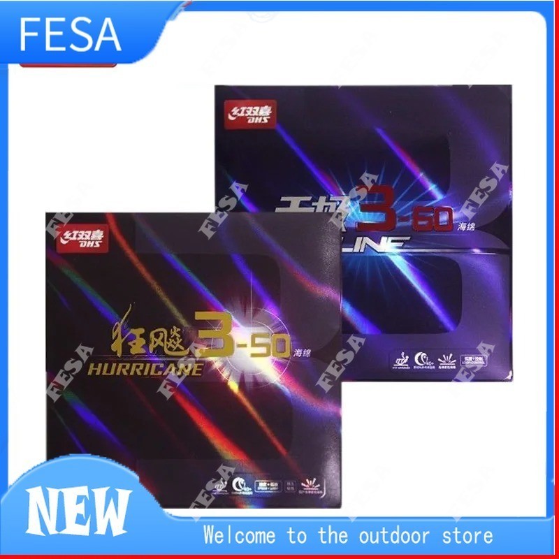 Jual Asli DHS Hurricane 3-50 350 Skyline 3-60 360 Pips-In Hurricane Series Tenis Meja Karet ...