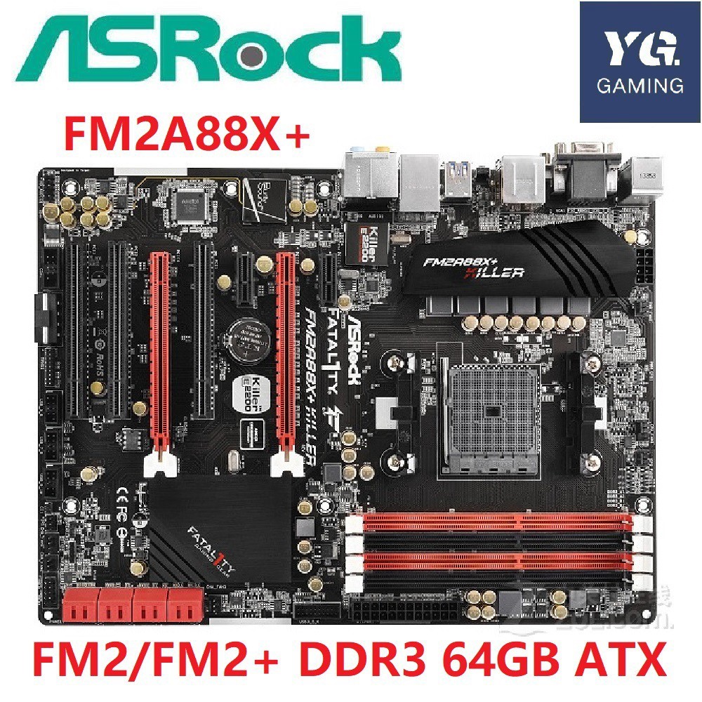 Jual Motherboard Desktop ASROCK FM2A88X+ KILLER A88X Socket FM2/FM2+ DDR3 64GB ATX Mainboard ...