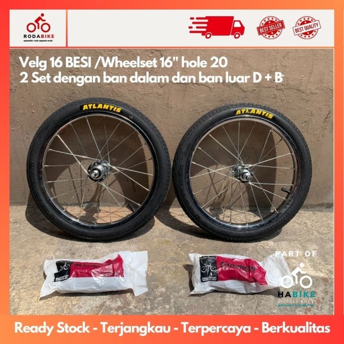 Jual Velg Besi Jadi 1 Set Dengan Ban Luar Dalam Ukuran 16" Wheelset ...