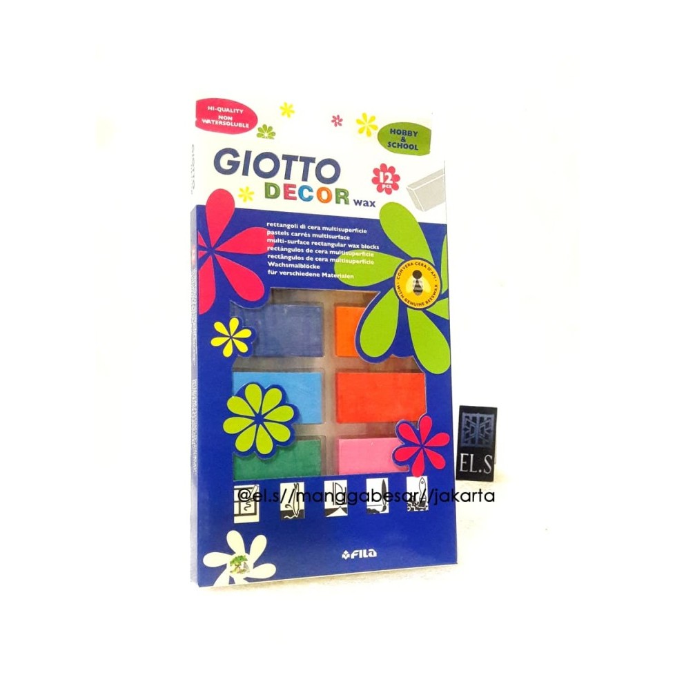 Jual Giotto Decor Wax - Crayon Block 12 Warna | Shopee Indonesia