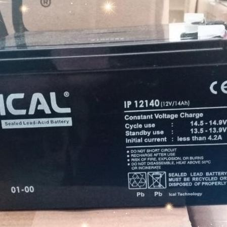 Jual Produk Baru!! Aki Ical 12V 14Ah Vrla Sepeda Listrik /Ups Battery ...