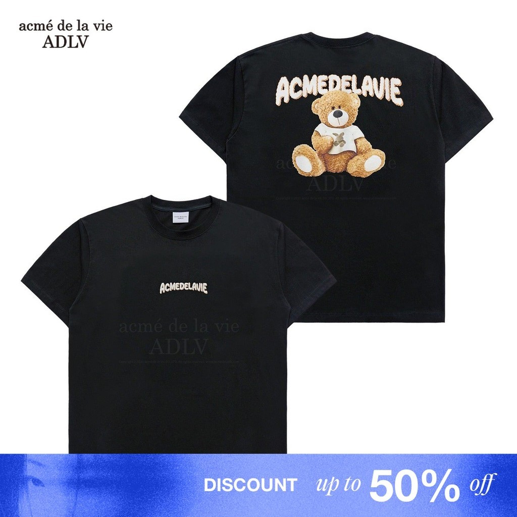 Jual [ADLV] Rabbit T-Shirt Bear Short Sleeve T-Shirt Black - Kaos ...