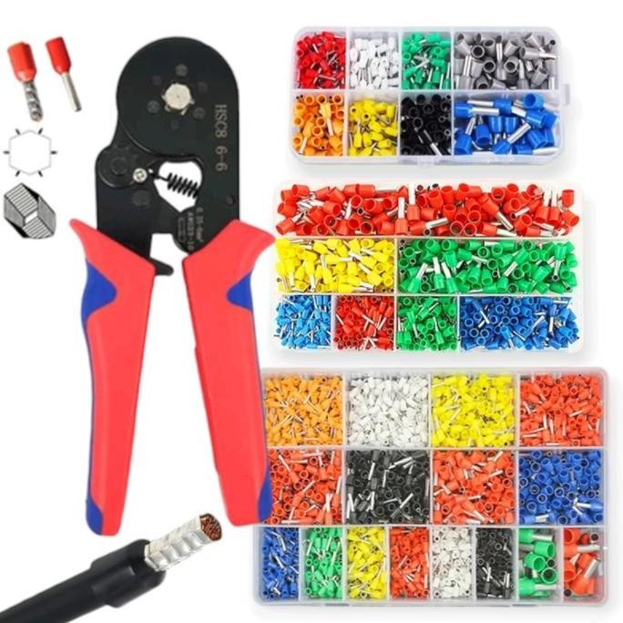 Jual Set Skun Ferrules Insulated Terminal Block Connector 400 PCS With ...