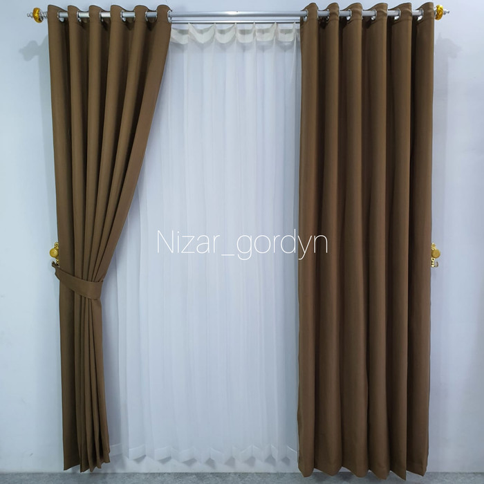 Jual GORDYN NIMALIS/DIOR/ MOTIF GARIS/ COKLAT TUA | Shopee Indonesia