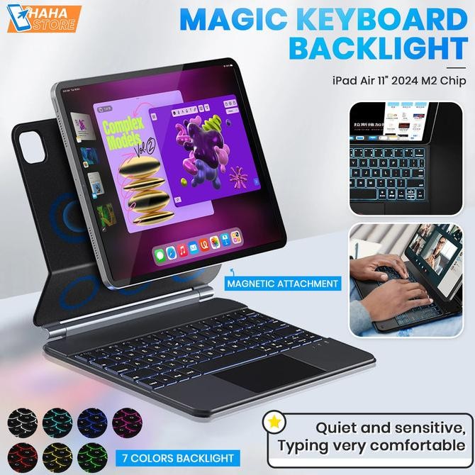 Jual IPAD AIR 11 INCH 2024 M2 MAGIC KEYBOARD BACKLIGHT TRACKPAD ...
