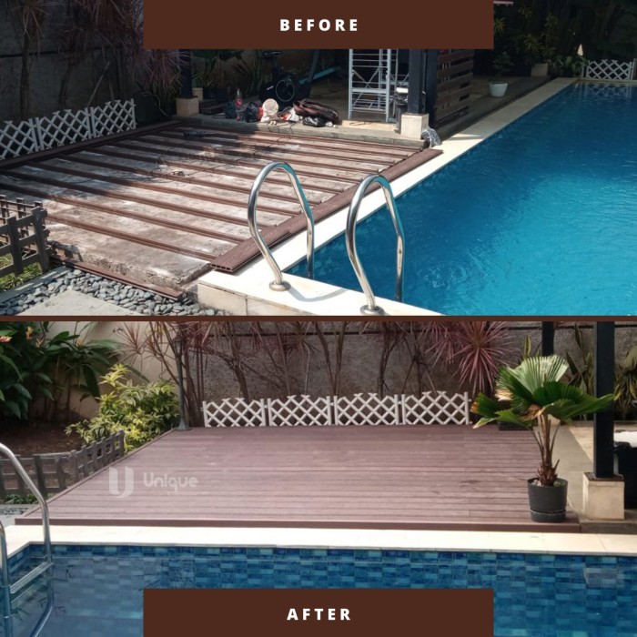Jual Decking Lantai WPC Motif Kayu / Deck Floor Outdoor Pool ...