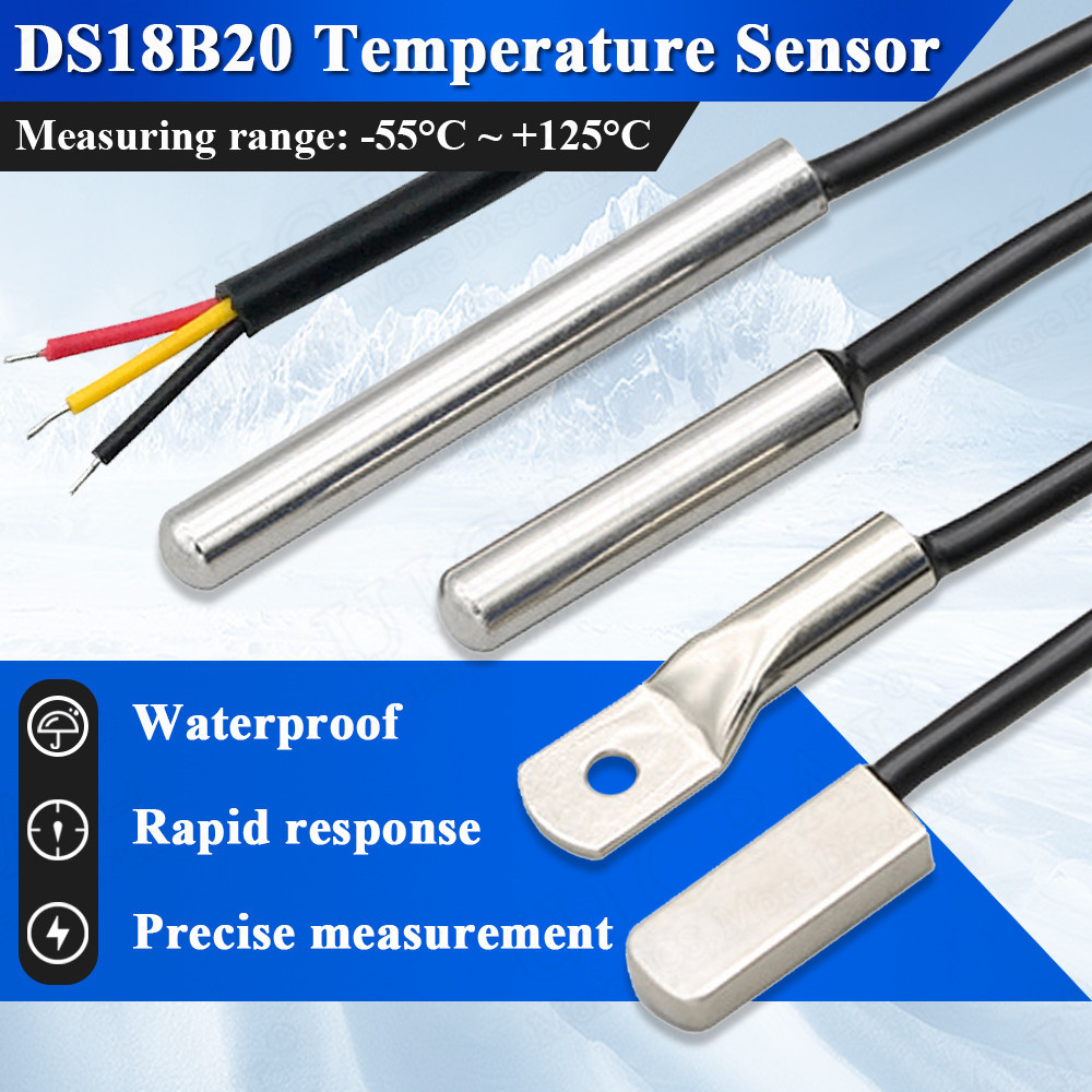 Jual NEW DS18B20 Temperature Sensor Probe 304 Stainless Steel 6*30MM OD ...