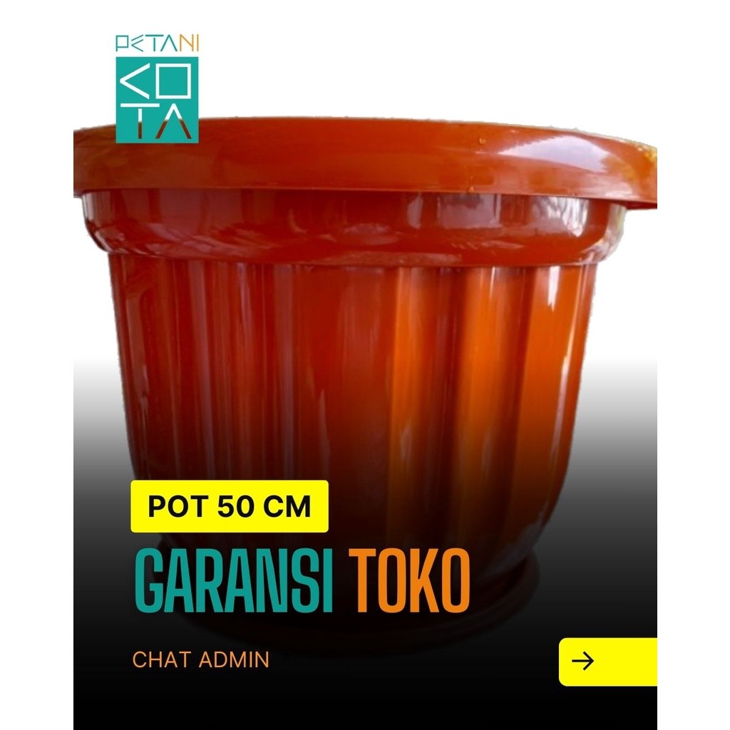 Jual Cuci Gudang 50Cm Pot Bunga Diameter 50 Cm Hitam Besar Jumbo Untuk ...