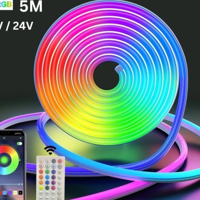 Jual HARGA DISC - PAKET LED NEONFLEX RGB RUNNING 5M 220 VOLT NEON FLEX ...