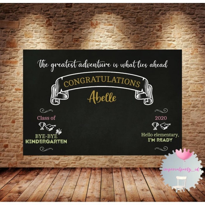 Jual CUSTOM GRADUATE BACKDROP BANNER SPANDUK SEKOLAH SCHOOL GRADUATION ...