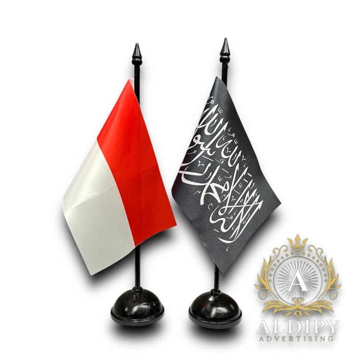 Jual BENDERA MEJA AL-LIWA AR-RAYAH DAN TIANG KAYU MEJA BENDERA | Shopee ...