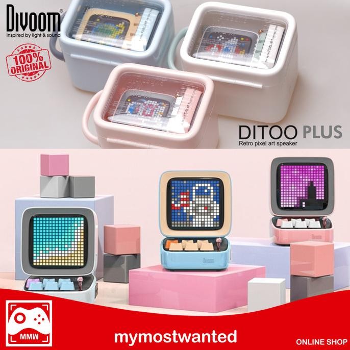 Jual Promo DIVOOM DITOO Plus Pixel Art Bluetooth Speaker Retro Classic ...