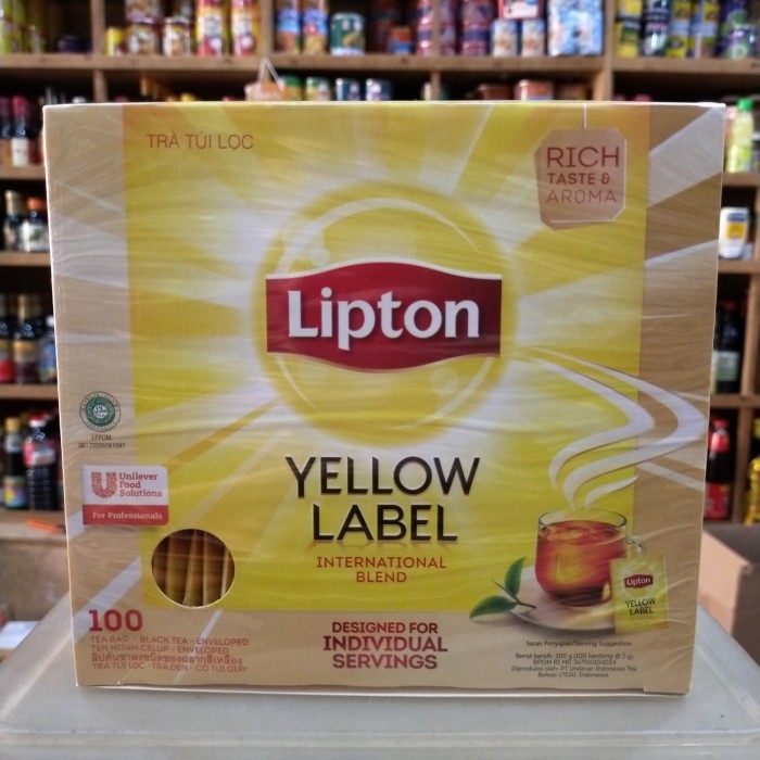 Jual Lipton Yellow Label Enveloped Black Tea/ Teh Hitam Celup 100Sheet ...