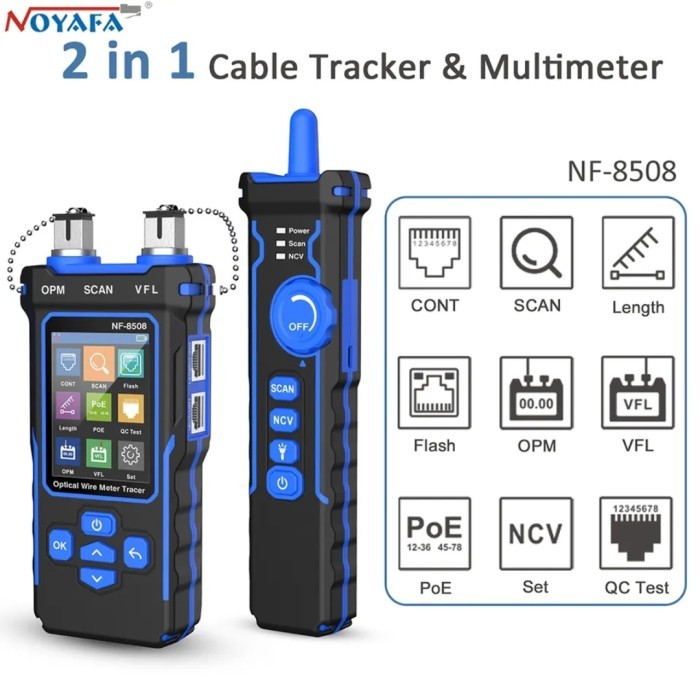 Jual HARGA DISC - NOYAFA NF-8508 Optical LAN Wire Meter Tracer Digital ...