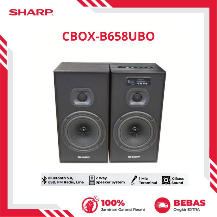 Jual Sharp Speaker Aktif Bluetooth Cbox-B658Ubo / Cbox-B655Ubo | Shopee ...