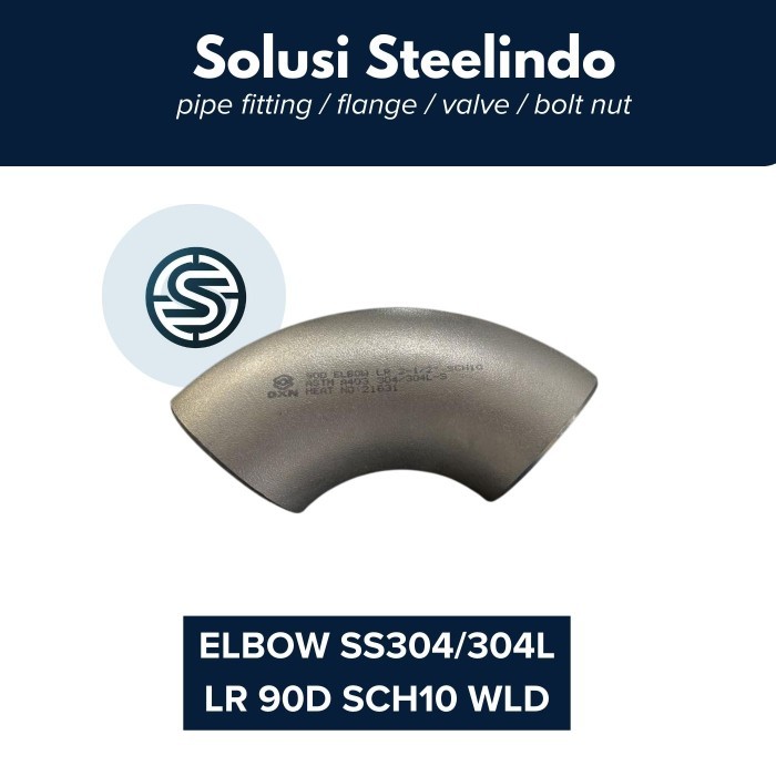 Jual ELBOW SS304/304L 90D LR SCH 10 1 1/2" | Shopee Indonesia
