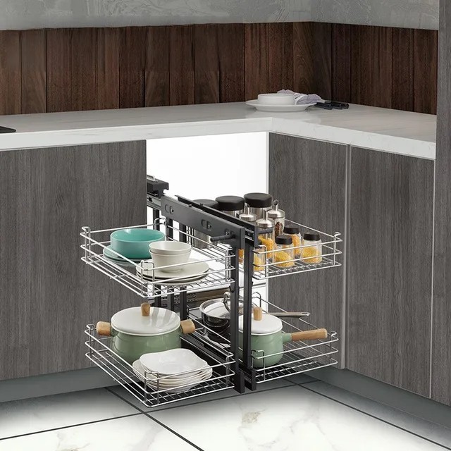 Jual rak sudut dapur / corner basket /rak sudut dapur aluminium ...