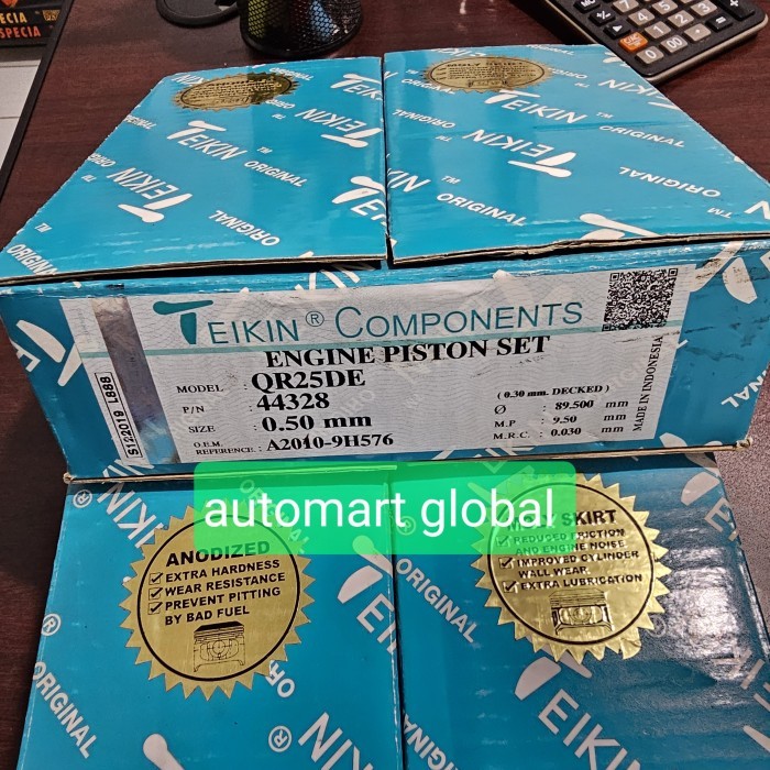 Jual piston nissan xtrail 2500cc t30 set 4pc - t30 0.50 teikin | Shopee Indonesia