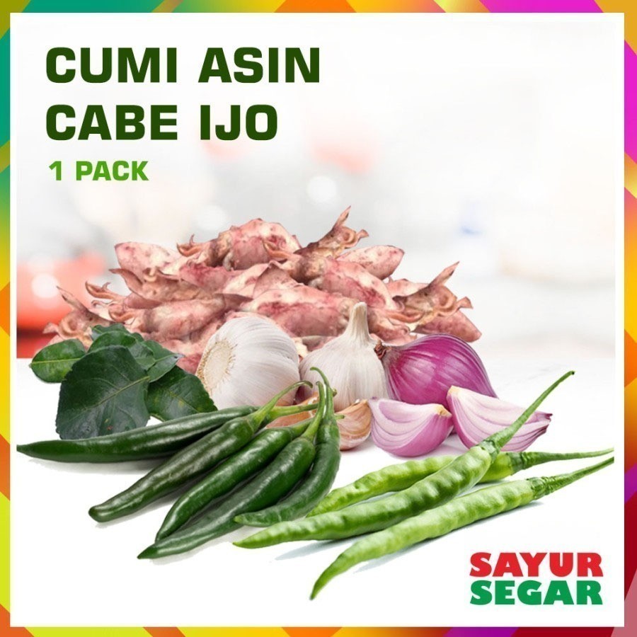 Jual Paket Sayur Cumi Asin Cabe Ijo [1 Paket Sayur] - Ready to Cook ...