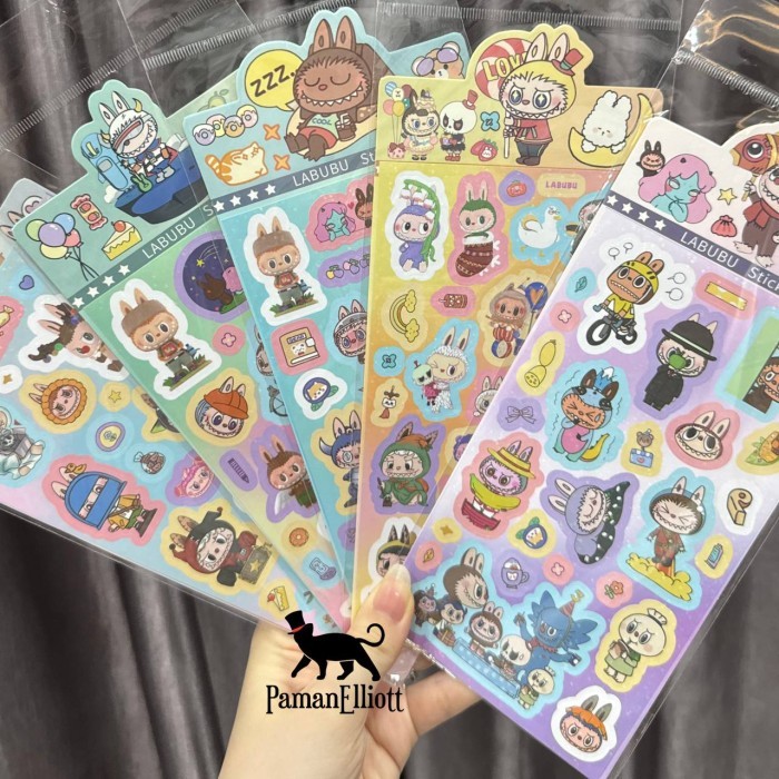 Jual Koleksi Sticker Mainan anak sticker labubu sticker labubu grosir ...