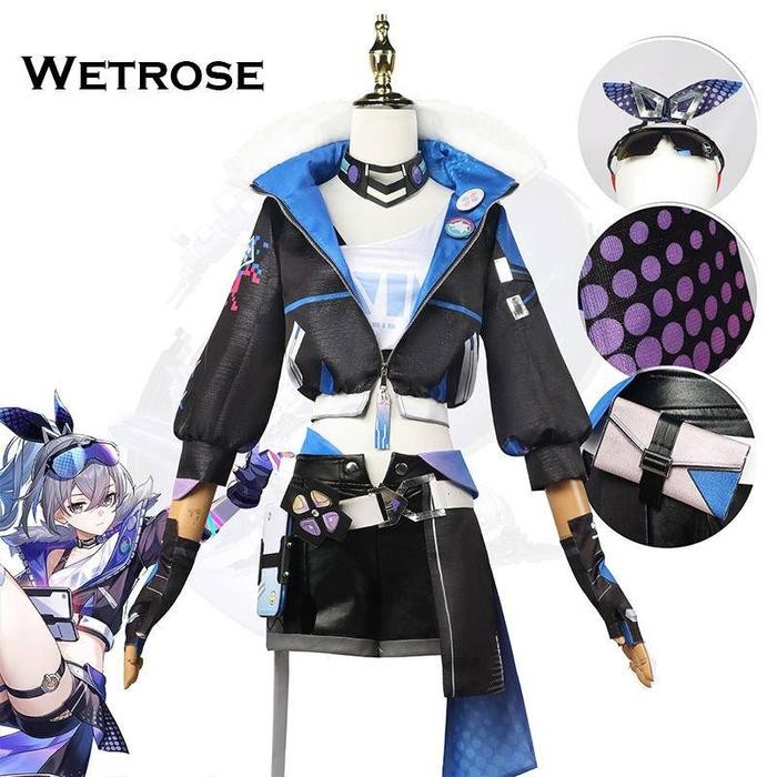 Jual WetroseHonkai Star Rail Silver Wolf Cosplay Costume Set Kostum ...