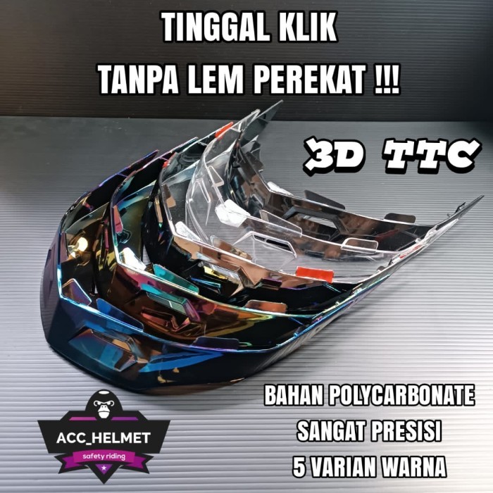 Jual SPOILER 3D HELM KYT TTC / KYT TT COURSE KUALITAS PREUM | Shopee ...