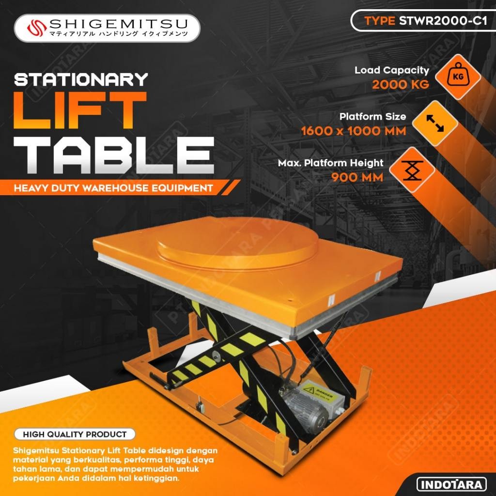 Jual 2Ton Lift Table / Shigemitsu Warehouse Equipment Lift Table ...