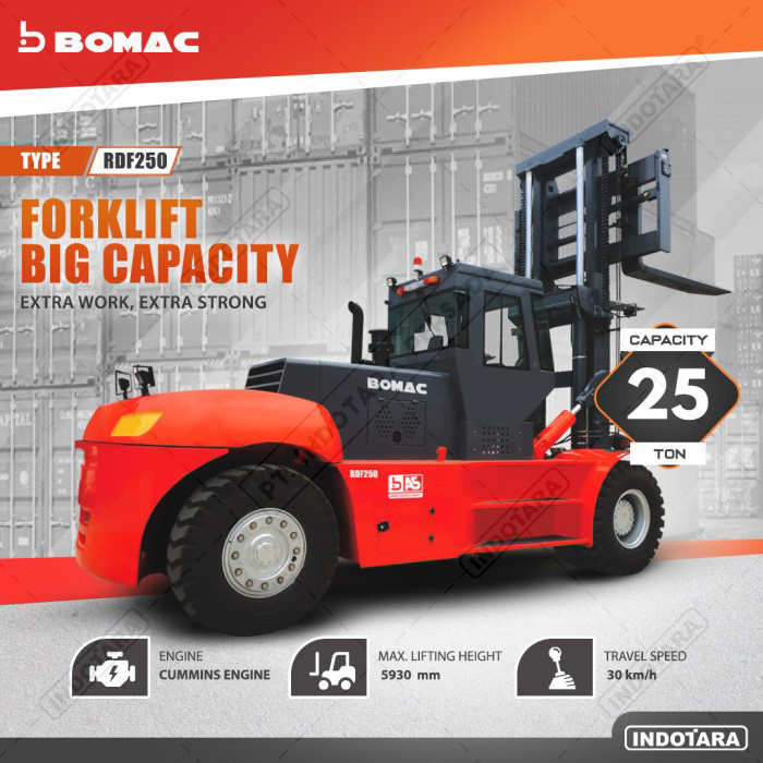 Jual Forklift Diesel Big Capacity 25 TON BOMAC - RDF250 | Shopee Indonesia