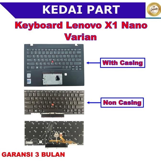 Jual New! Keyboard Lenovo Thinkpad X1 Nano Gen1 Gen 1 2021 X1C 20Un ...
