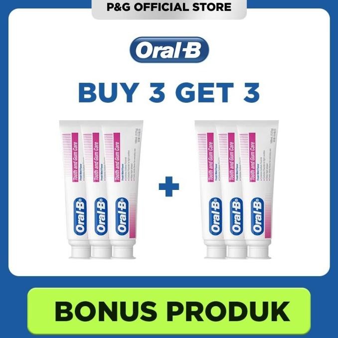 Jual ORAL-B PASTA GIGI TOOTH AND GUM CARE PASTE 100ML - ISI 6 | Shopee ...