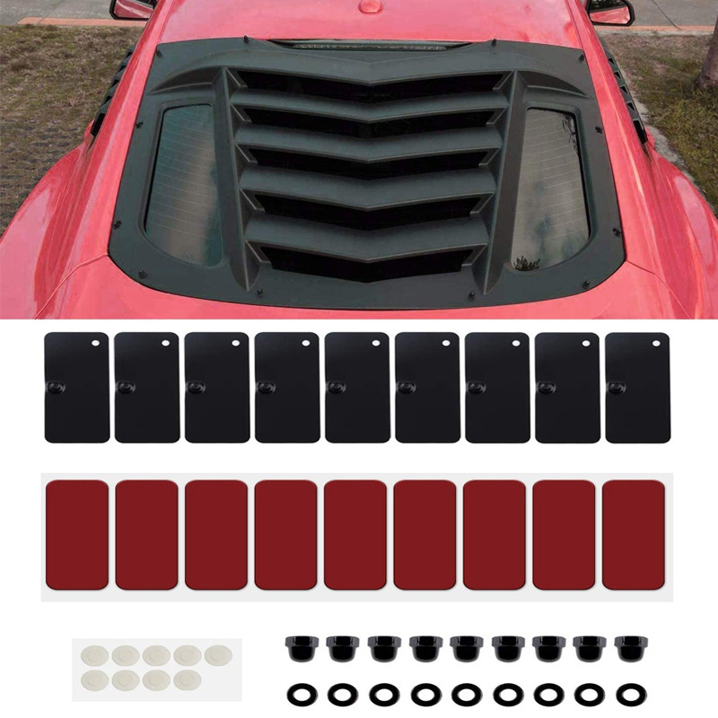 Jual NADZWA Rear Window Louvers Scoop Louvers Installation Hardware for Ford Mustang 2015 2016 ...