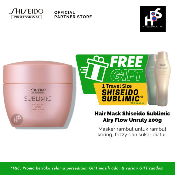 Jual Shiseido Professional SUBLIMIC AIRY FLOW Unruly Hair Mask 200g | Shopee Indonesia