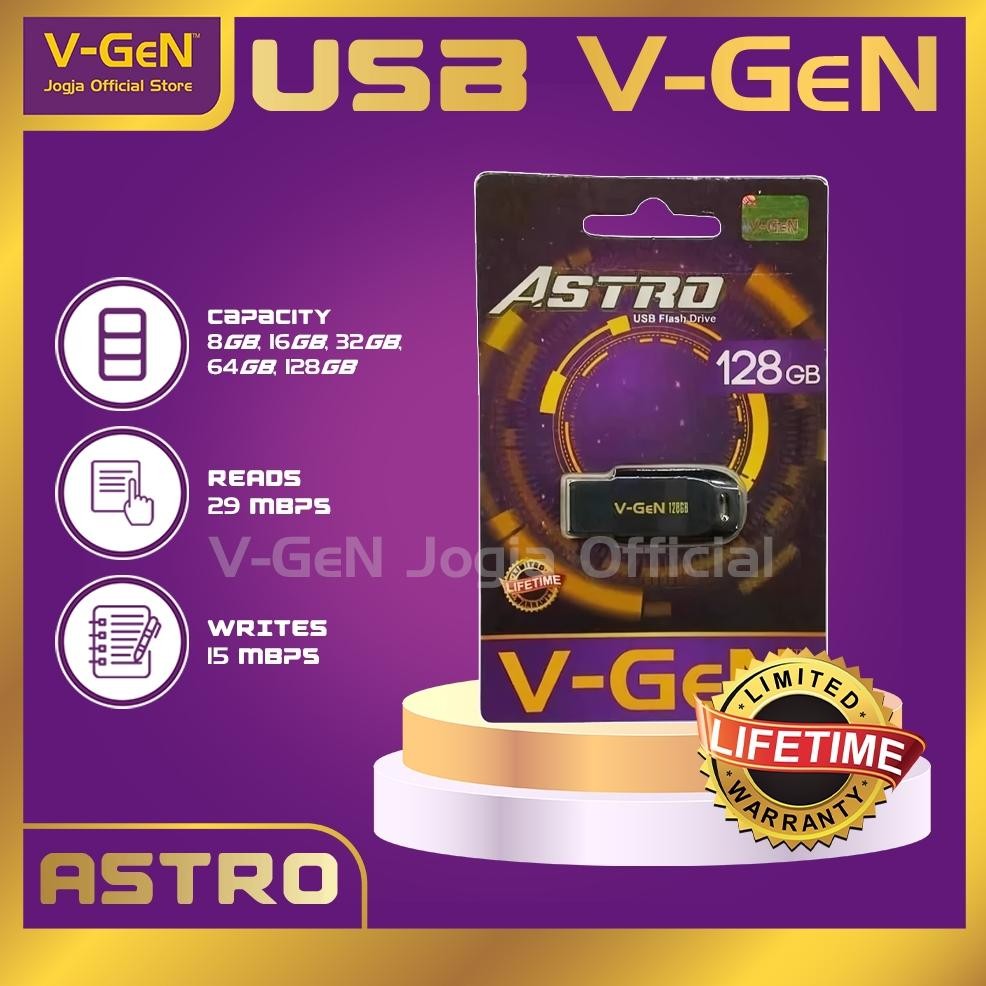 Jual Flashdisk V-GeN Astro 8GB, 16GB, 32GB, 64GB, 128GB Original | Shopee Indonesia