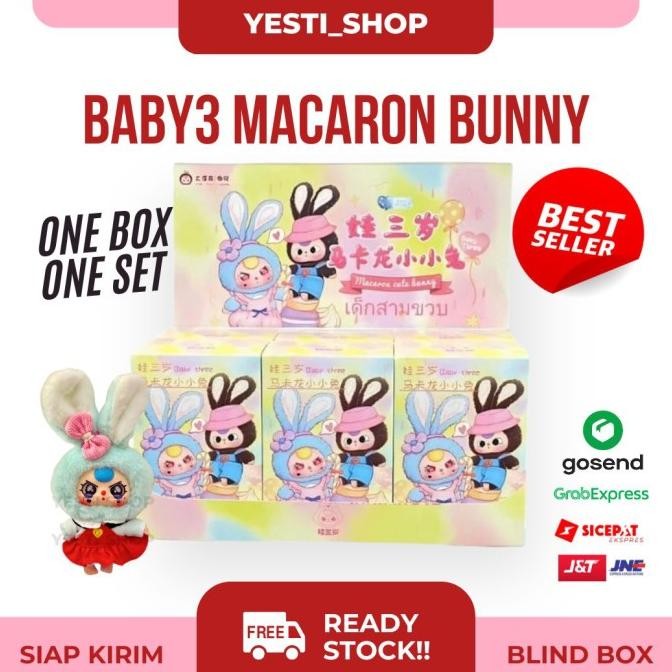 Jual Hot Promo!, Baby Three Bb3 Original Bunny Macaron Blind Box Boneka Labubu Popmart | Shopee ...
