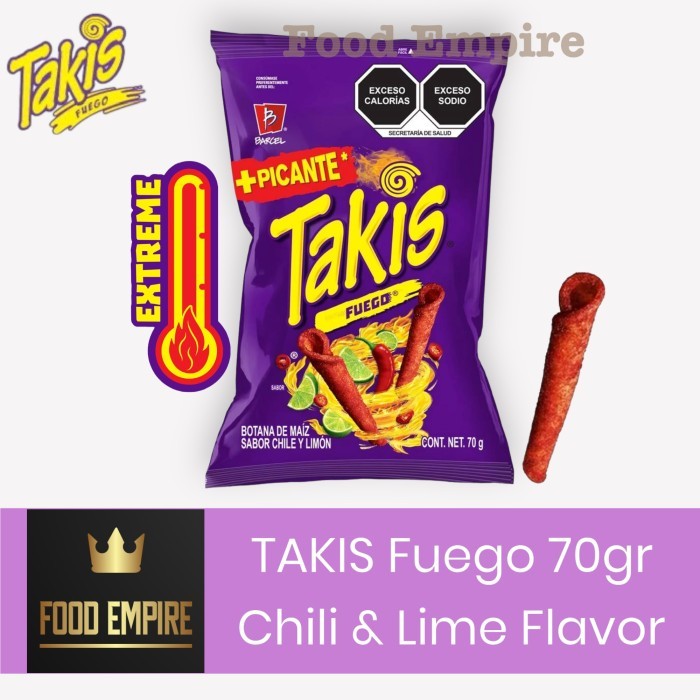 Jual Takis Fuego Tortilla Chips 70 Gram Hot Chili Pepper & Lime Flavor ...
