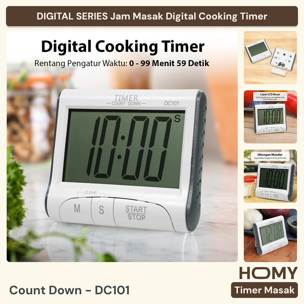 Jual DIGITAL SERIES Jam Masak Digital Cooking Timer Count Down - DC101 ...