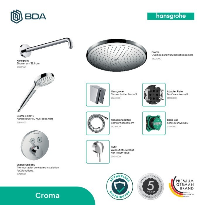 Jual Hansgrohe Shower Kamar Mandi Set Shower Set Tanam Shower Mandi ...