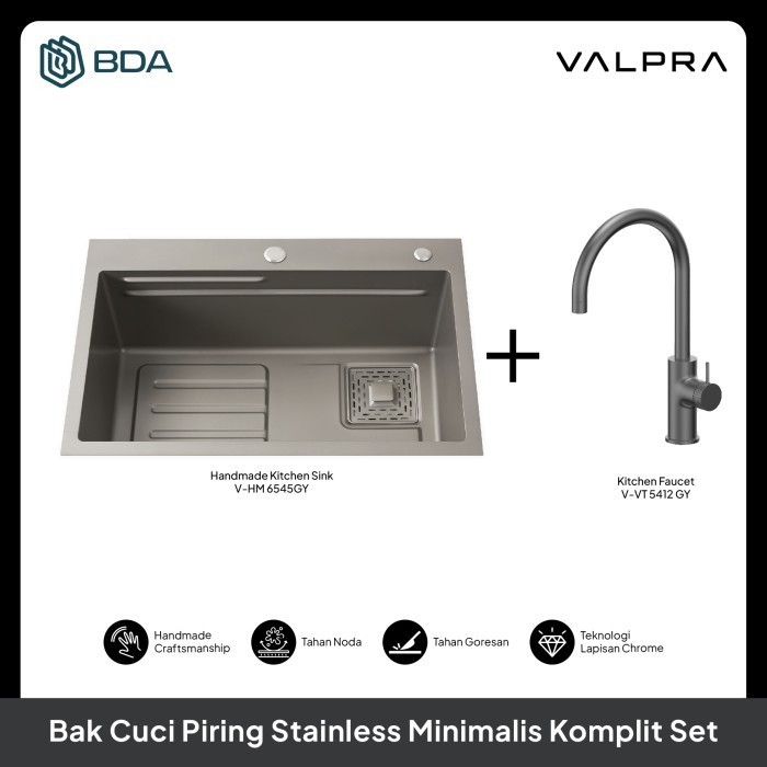 Jual Valpra Kitchen Sink 1 Lubang Wastafel Cuci Piring Tempat Cuci ...
