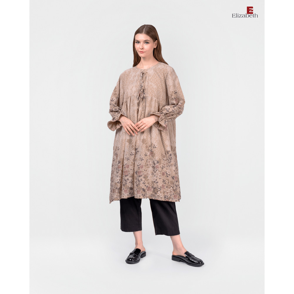 Jual Elizabeth Clothing - Tunik Floral Lengan Balon 0595-1739 | Shopee ...
