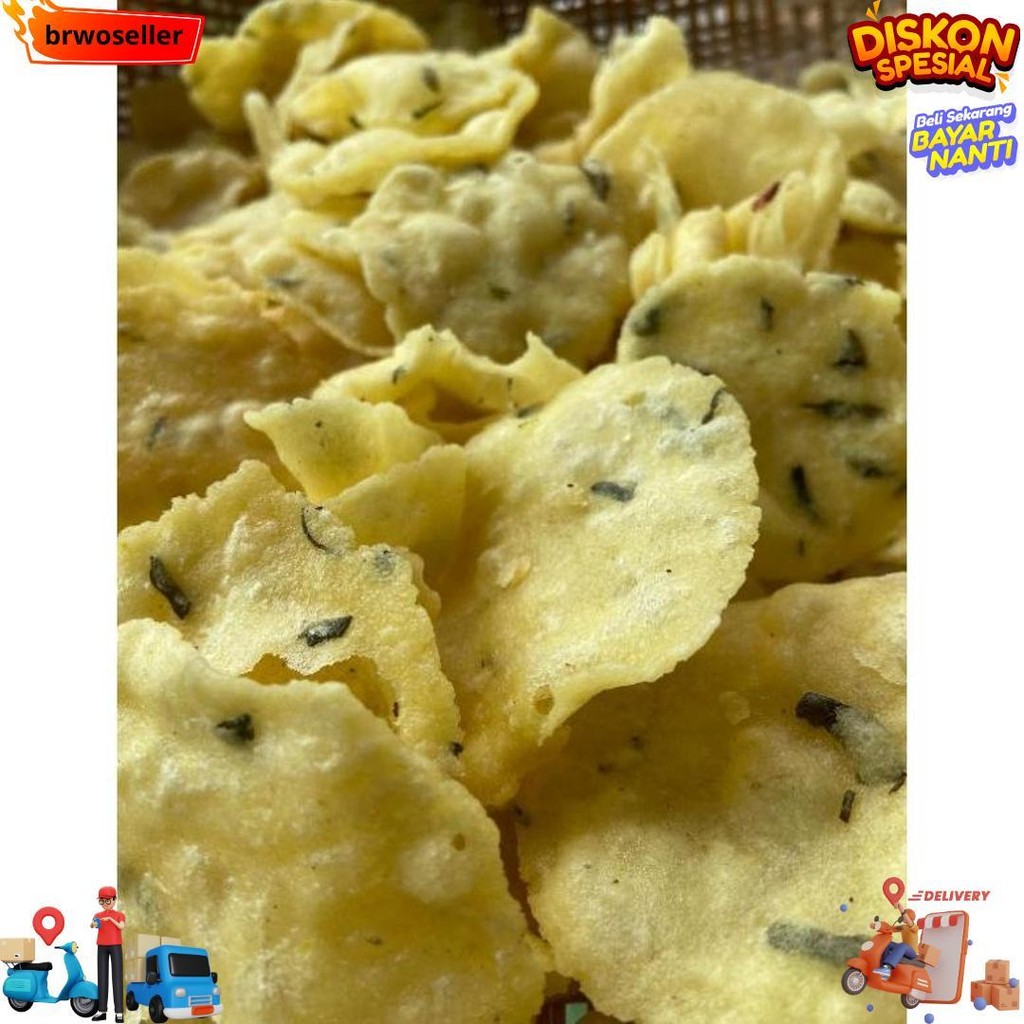Jual 1Kg Kecimpring Singkong Bawang Daun Khas Ciamis - Snack Comring ...