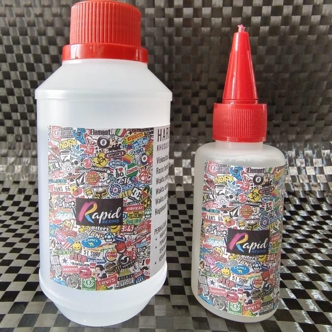 Jual RAPID RESIN EPOXY HARD CRYSTAL STIKER COATING LABEL NAMA NAME TAG ...