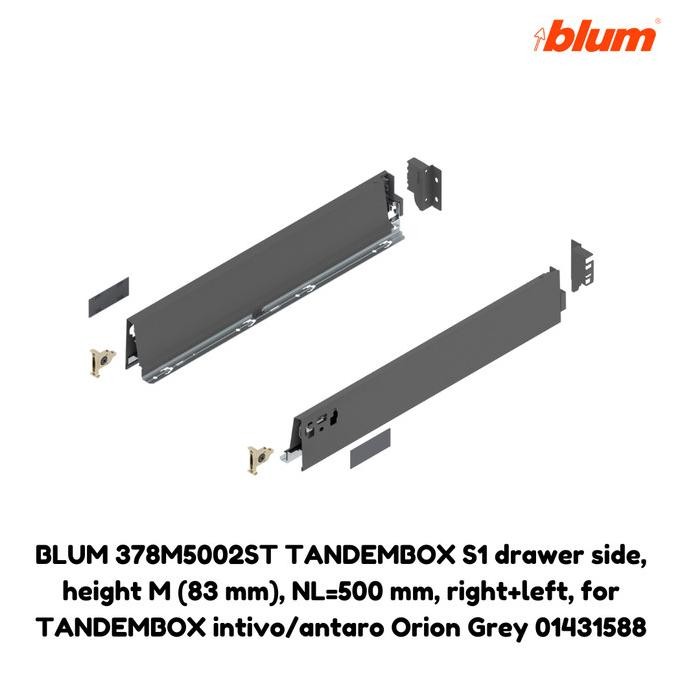 Jual BLUM TANDEMBOX S1 ORION GREY 500 MM 30 KG BLUMOTION / BOX SYSTEM ...