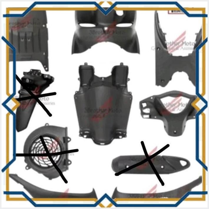 Jual [IMH] COVER BODY KASAR SPACY KARBU DAN FI 7 PCS ORIGINAL AHM ...