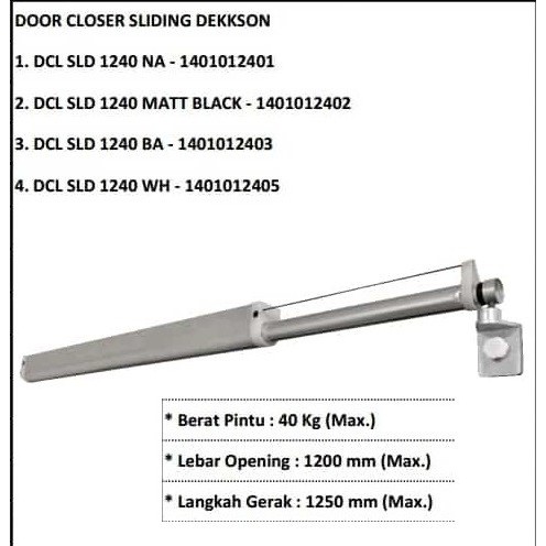 Jual HARGA DISC - DOOR CLOSER SLIDING DOOR DEKKSON DCL SLD 1240 Alat ...
