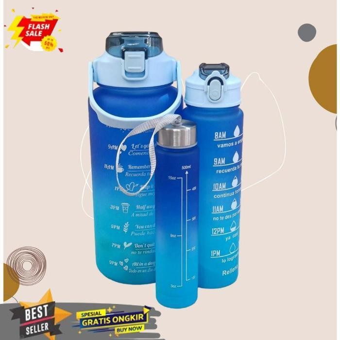 Jual TRENDING BOTOL BERANAK 2 LITER + 1000ML + 500ML BOTOL MINUM VIRAL ...