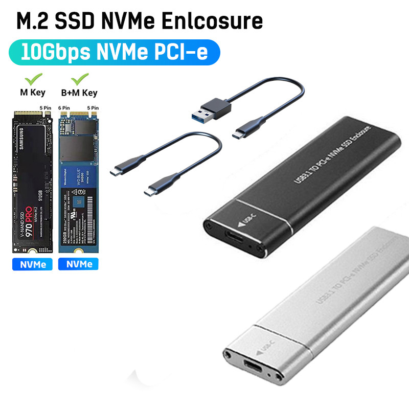 Jual BARU M.2 NVME SSD Enclosure External M2 NVMe Case M2 USB 3.1 Type ...