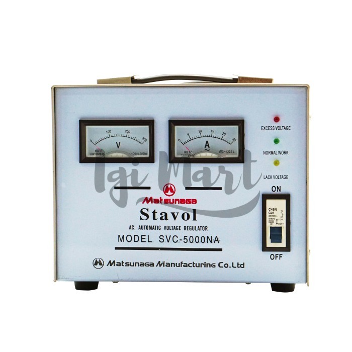 Jual STAVOLT SVC 5000W MATSUNAGA / STABILIZER SVC 5000VA MTS / 5000 WATT ORIGINAL QUALITY ...