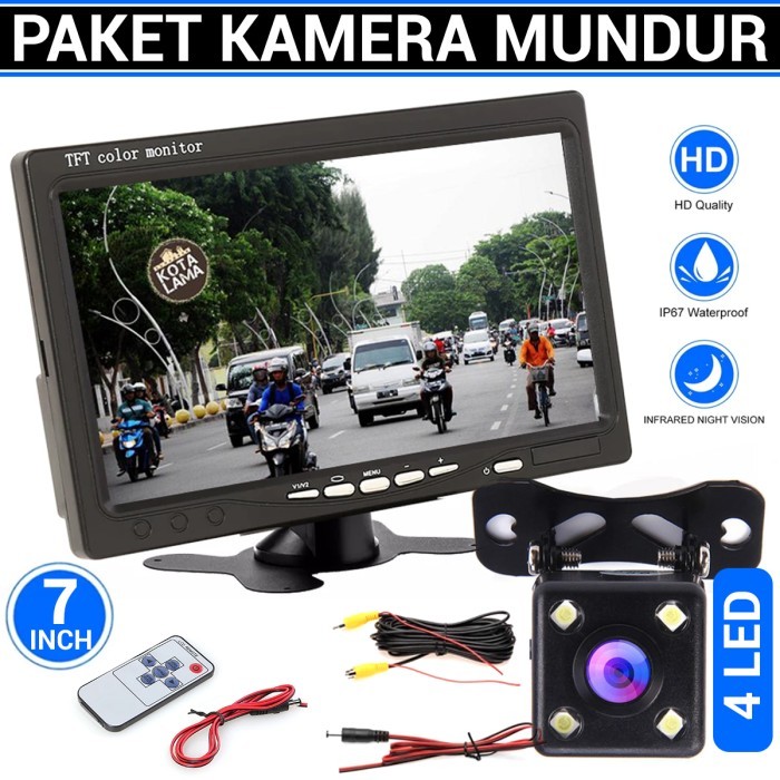 Jual PAKET KAMERA MUNDUR PARKIR REAR VIEW CAMERA CCD DENGAN MONITOR 5 INCH ORIGINAL QUALITY ...