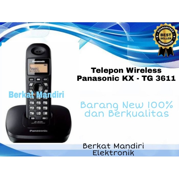 Jual Cordless Phone Panasonic KX-TG3611 ( Black ) | Shopee Indonesia