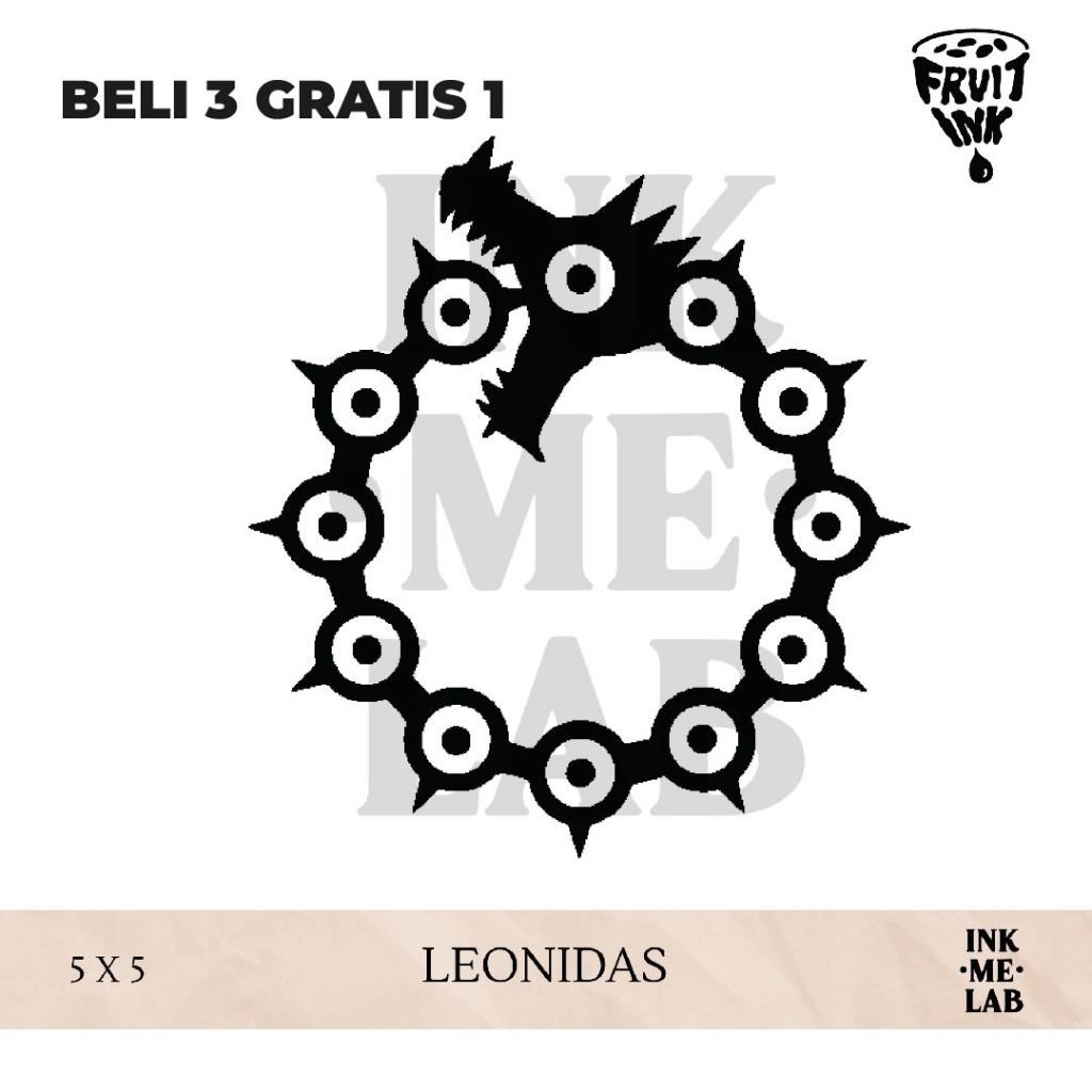 Jual INKMELAB - LEONIDAS Fruit Ink Temporary Tattoo 5X5CM - Tato ...